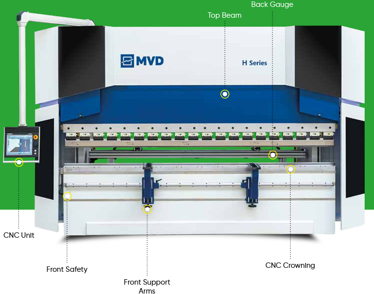 MVD | H-Sarjan hybridi särmäyspuristin - Rensi